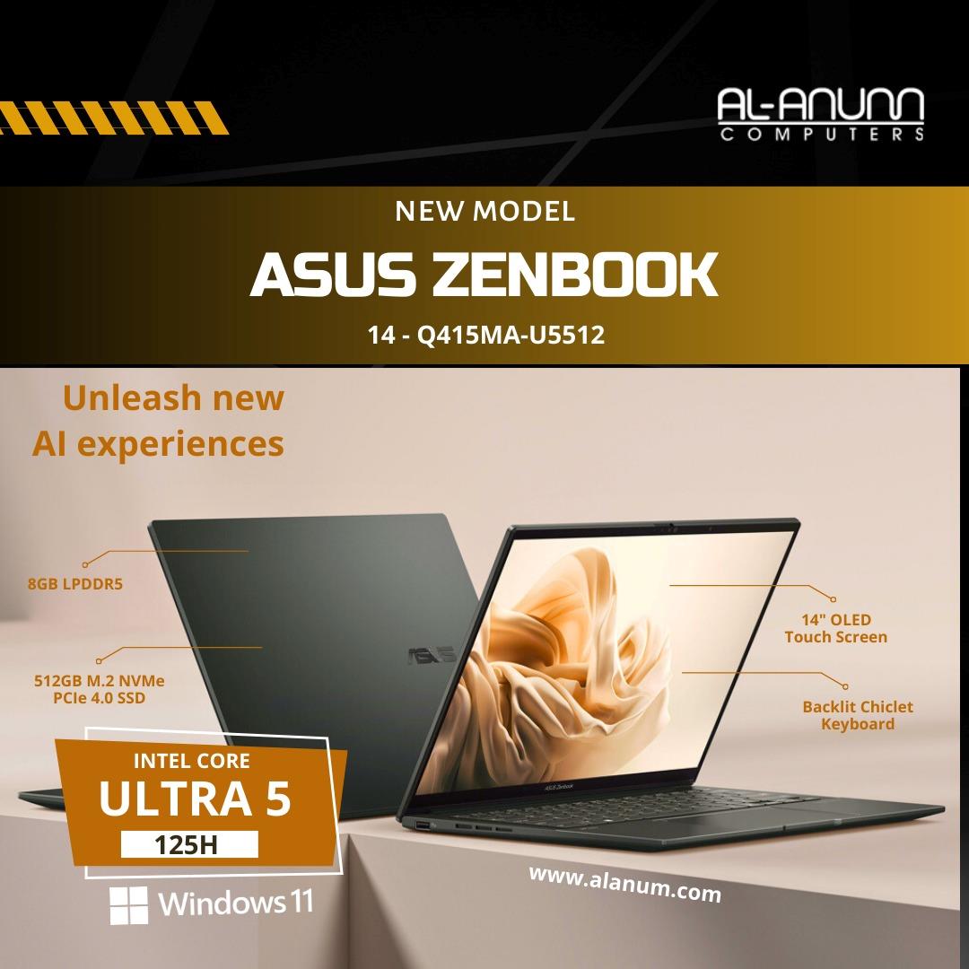 ASUS ZenBook 14 Q415MA-U5512 - Intel Core Ultra 125H, 8GB RAM, 512GB ...