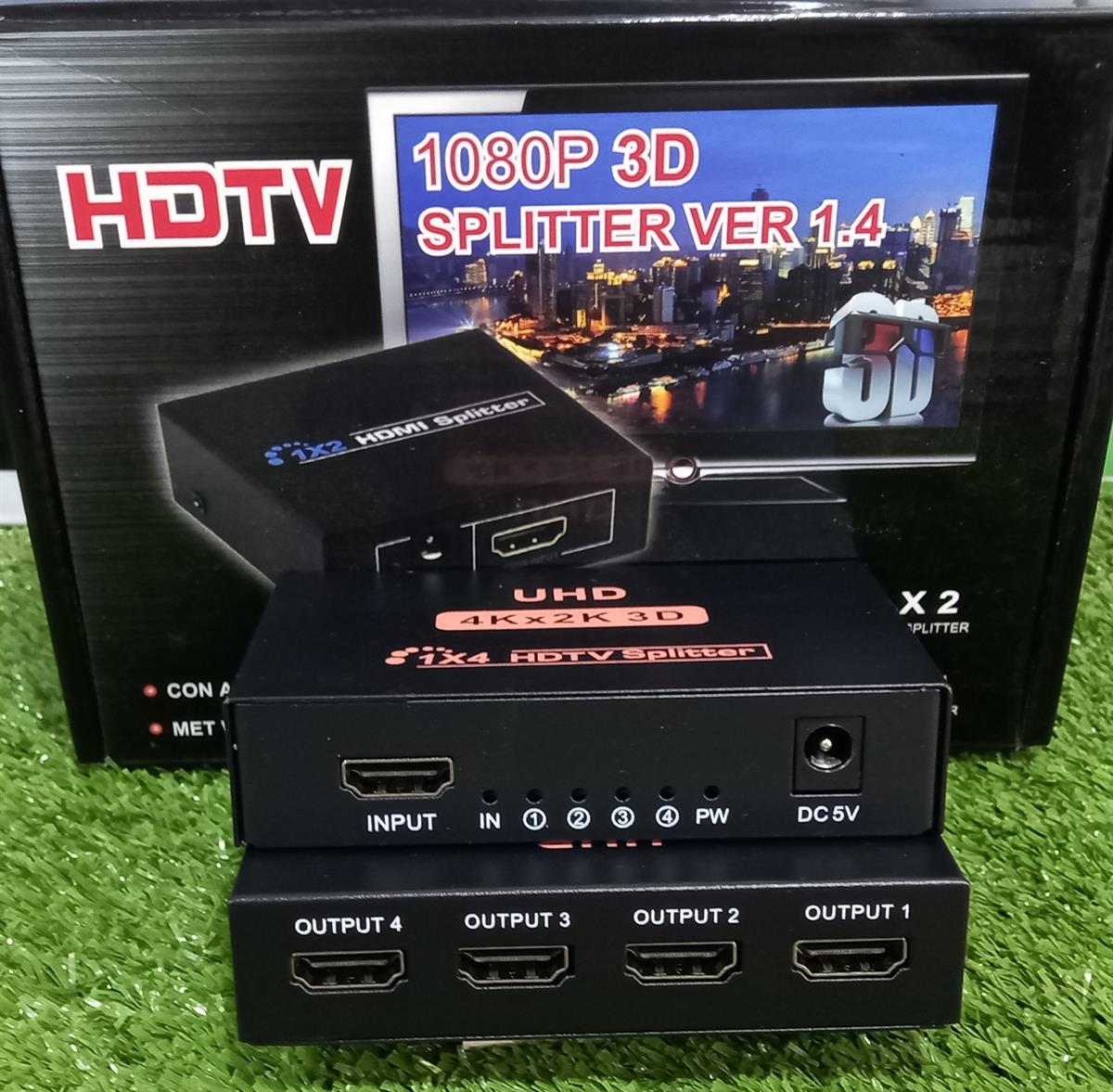 HDMI Splitter 4 Port, HD TV Splitter 1x4