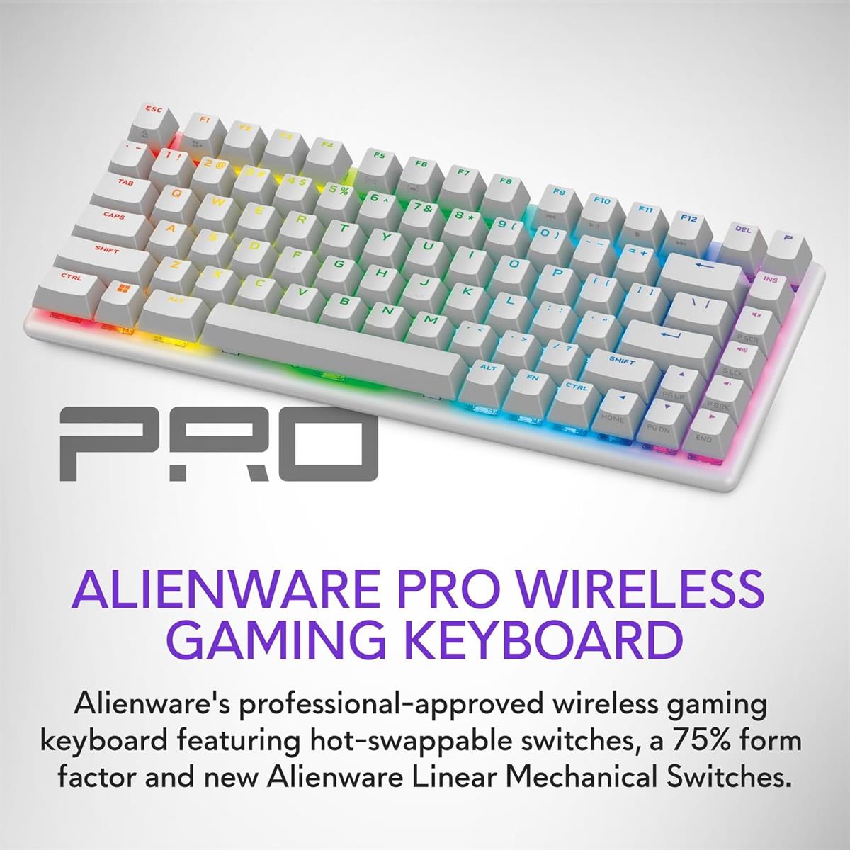 Alienware Pro Wireless Gaming Keyboard (Lunar Light, Box Open) | Price ...