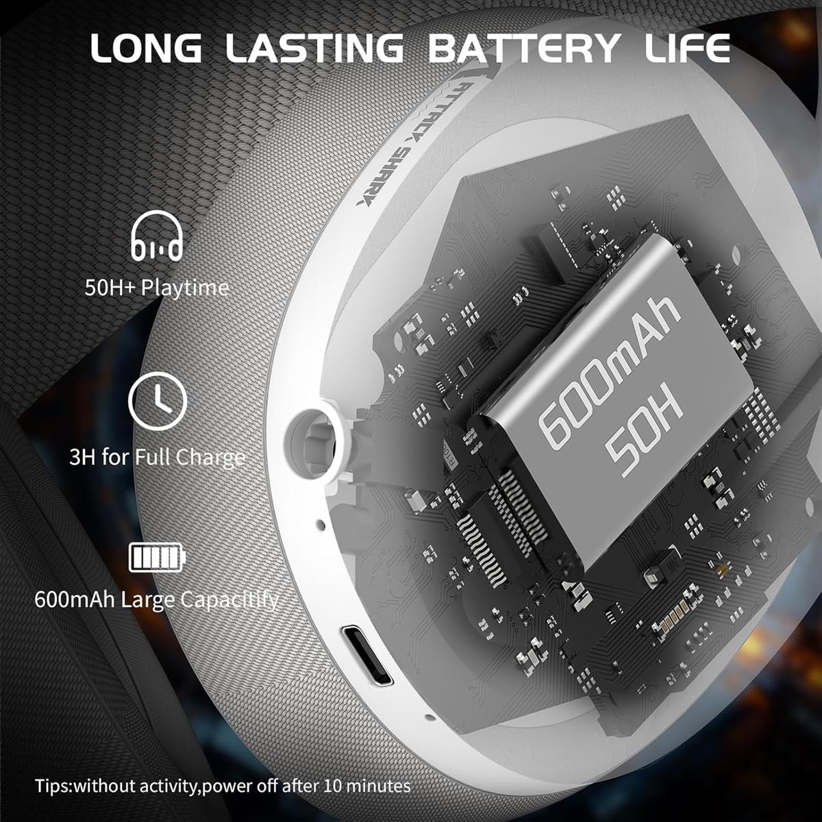 Attack Shark L80 White | Wireless Gaming Headset | Price in Pakistan