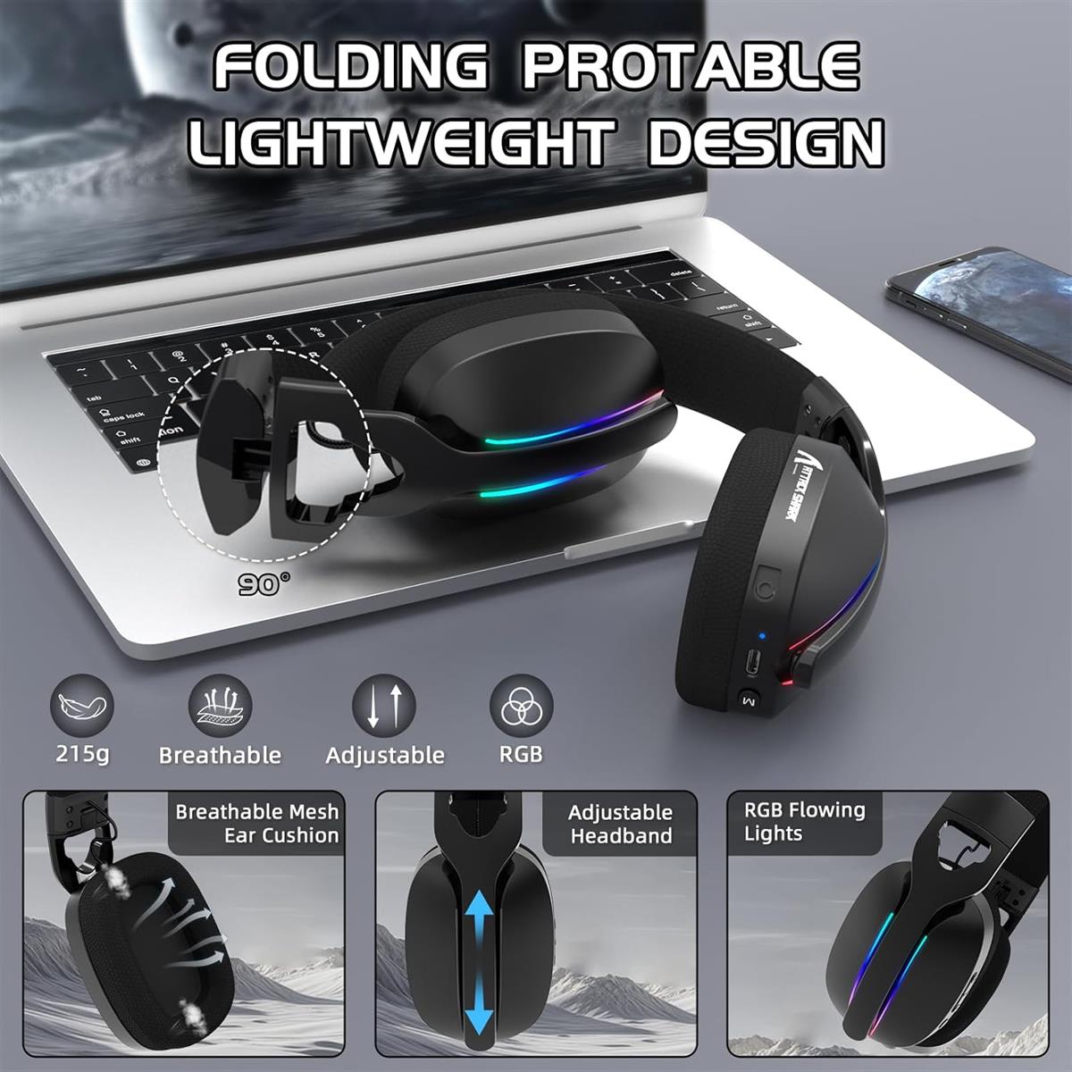 Attack Shark L90 (Black) | Wireless Gaming Headset | Price in Pakistan