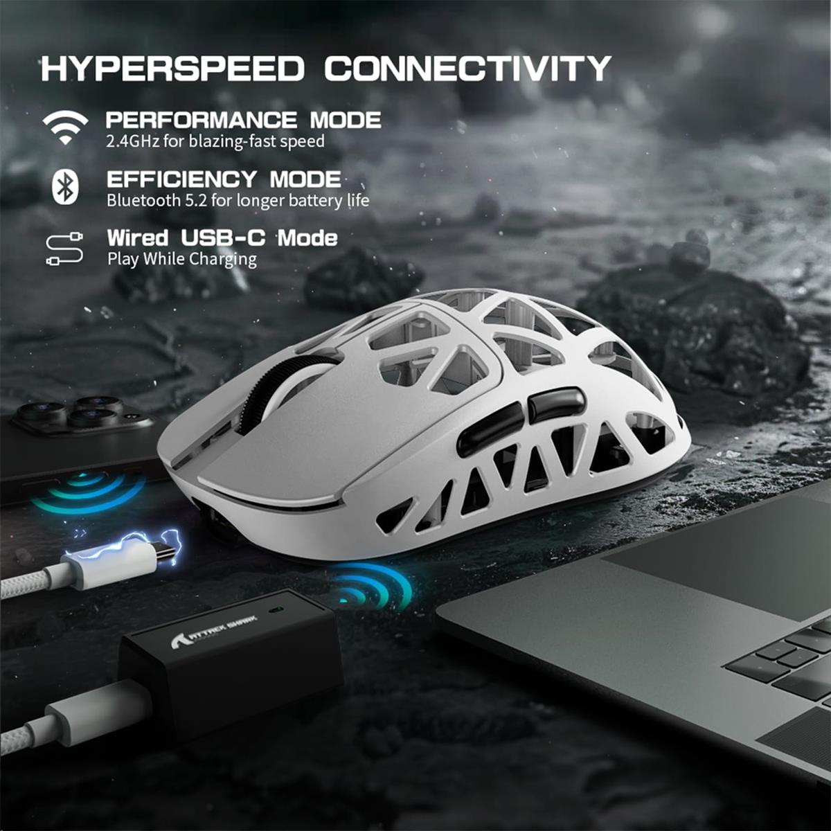 Attack Shark R2 (White) | Wireless Gaming Mouse | Price in Pakistan