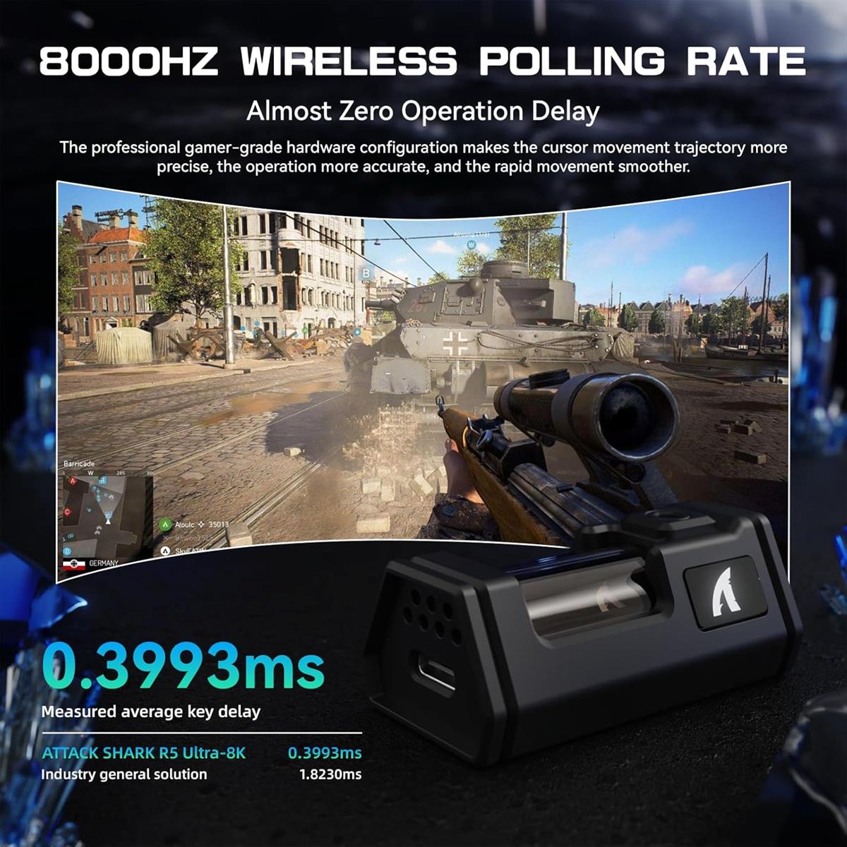 Attack Shark R5 Ultra (White) | Wireless Gaming Mouse | Price in Pakistan