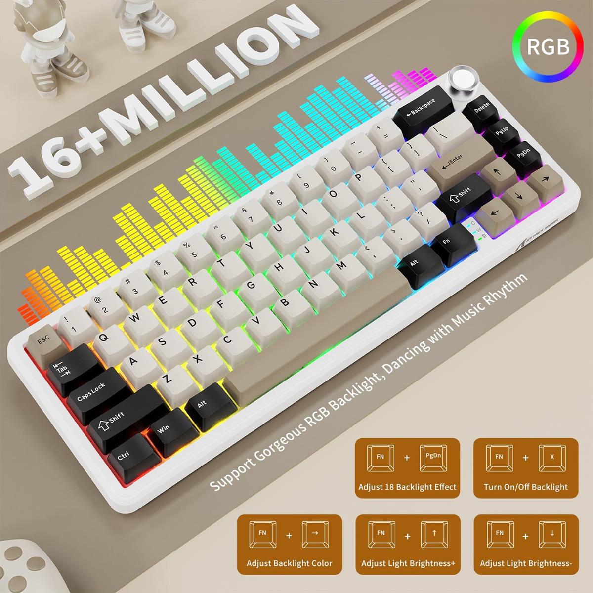 Attack Shark X66 (White Cheese) | Wireless Gaming Keyboard | Price in ...