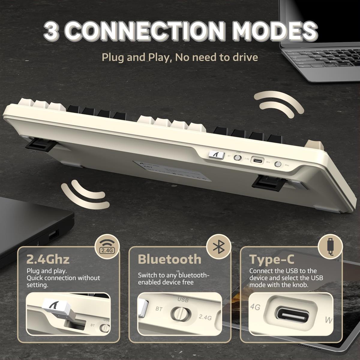 Attack Shark X87 (Cheese White) | Wireless Gaming Keyboard | Price in ...