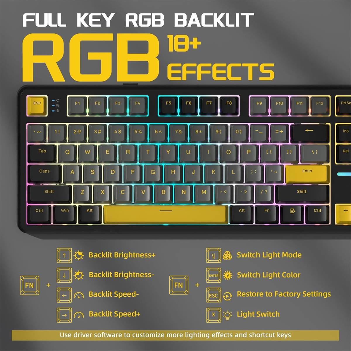 Attack Shark X87 (Star Black) | Wireless Gaming Keyboard | Price in ...