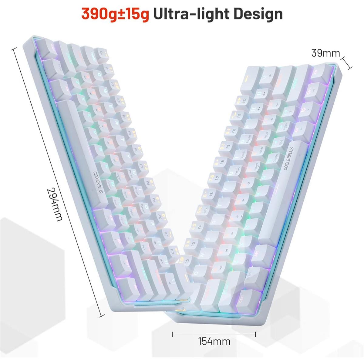 CoolerPlus Wired Gaming Keyboard (White, Red Switch) | Price in Pakistan