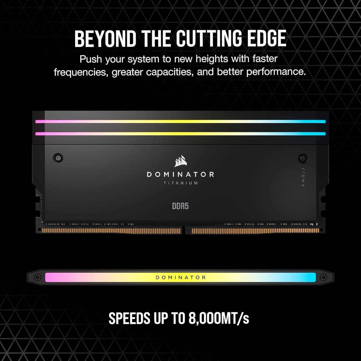Corsair Dominator Titanium RGB 64GB (2x32GB) 6400MHz CL32 Black | 64GB ...