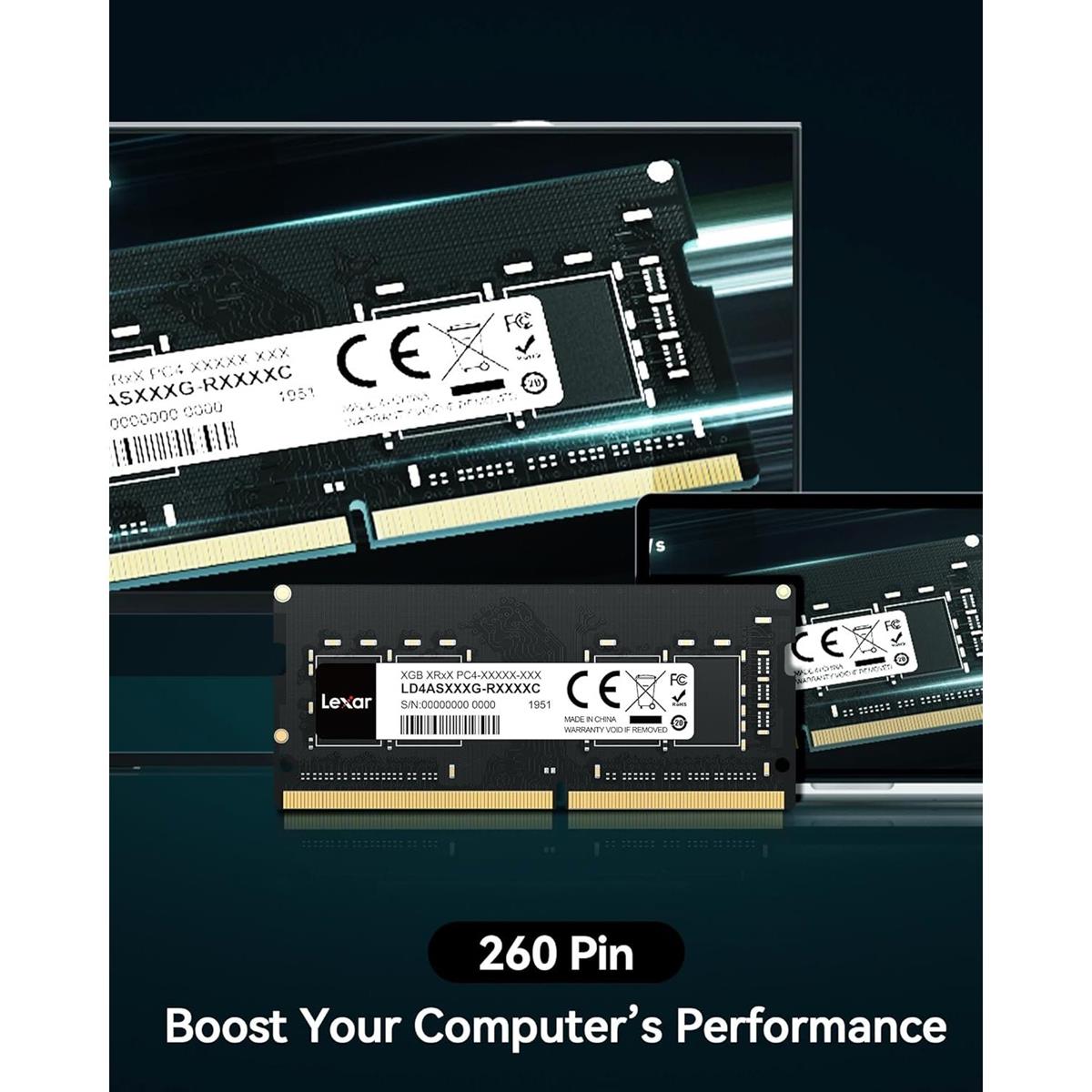 Lexar SODIMM 16GB (1x16GB) 3200MHz | 32GB DDR4 Laptop RAM | Price in Pakistan