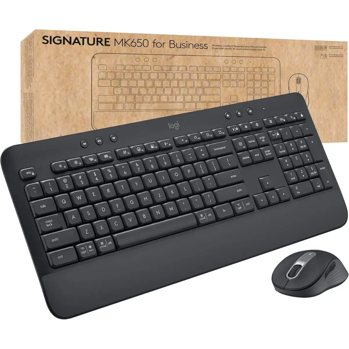 Logitech Signature MK650 (Graphite) | Wireless Keyboard Mouse Combo ...