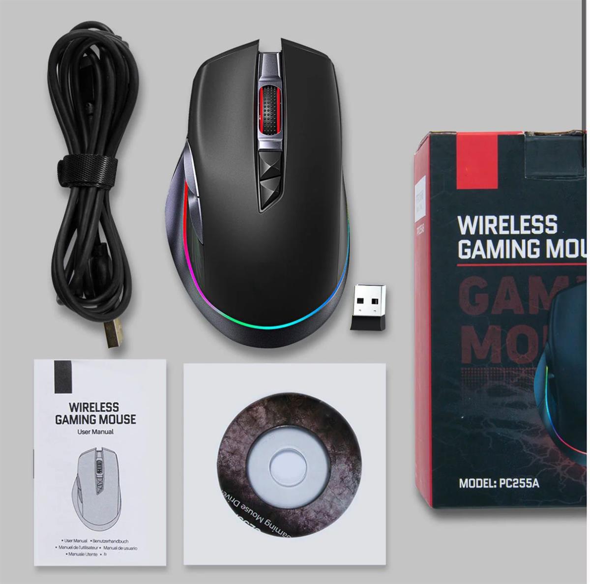 Pictek PC255A (Black) | Wireless Gaming Mouse | Price in Pakistan