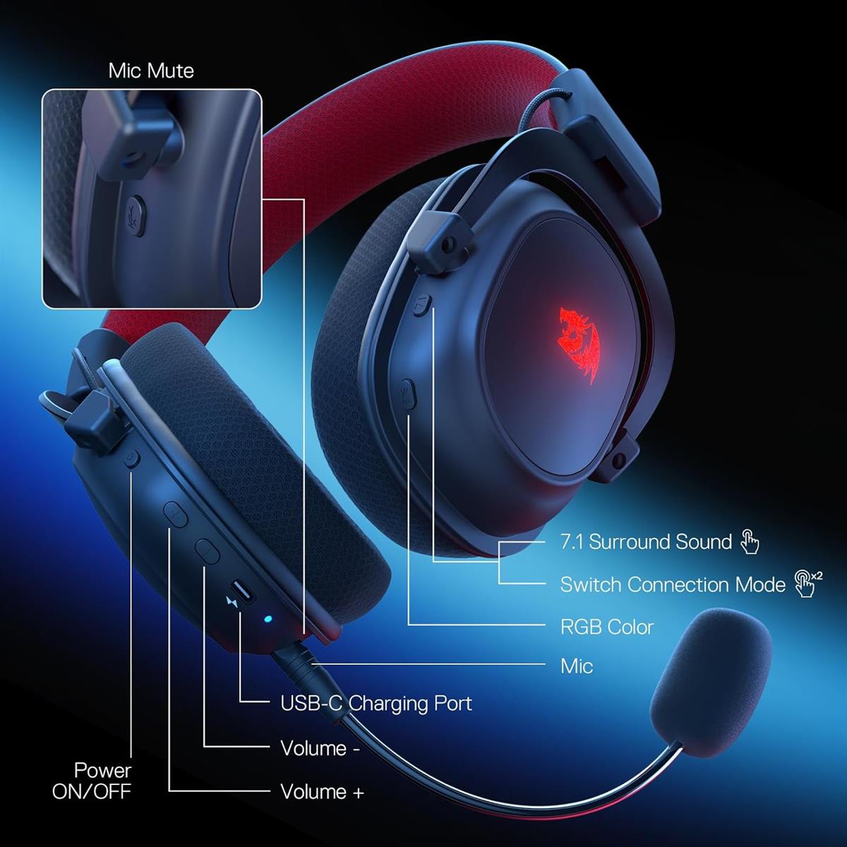 Redragon H510 Zeus Pro | Wireless Gaming Headset | Price in Pakistan