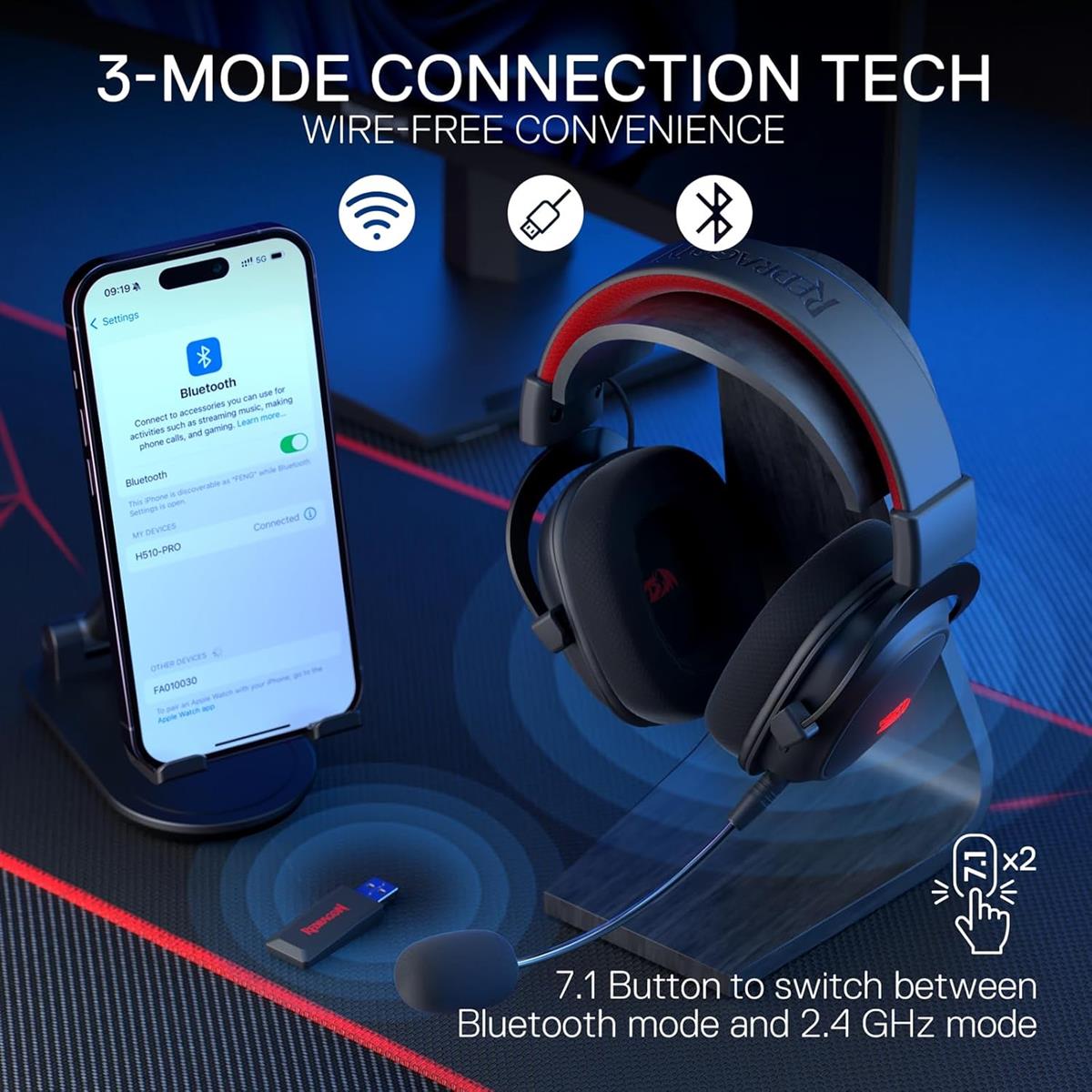 Redragon H510 Zeus Pro | Wireless Gaming Headset | Price in Pakistan