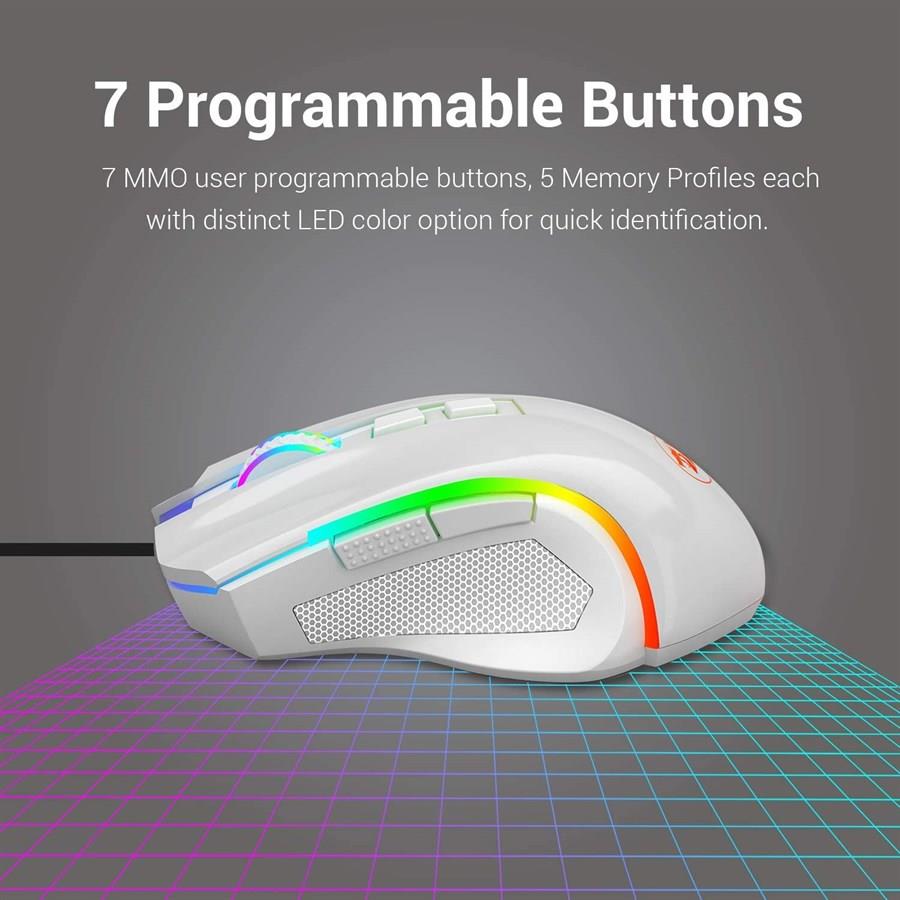 Redragon M607 Griffin White | Wired Gaming Mouse | Price in Pakistan