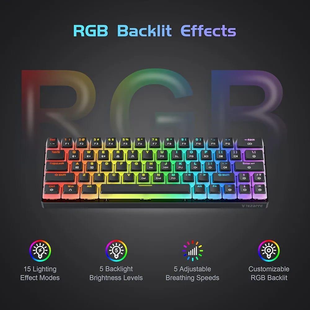 Tezarre TK63 Black | Wireless Gaming Keyboard | Price in Pakistan