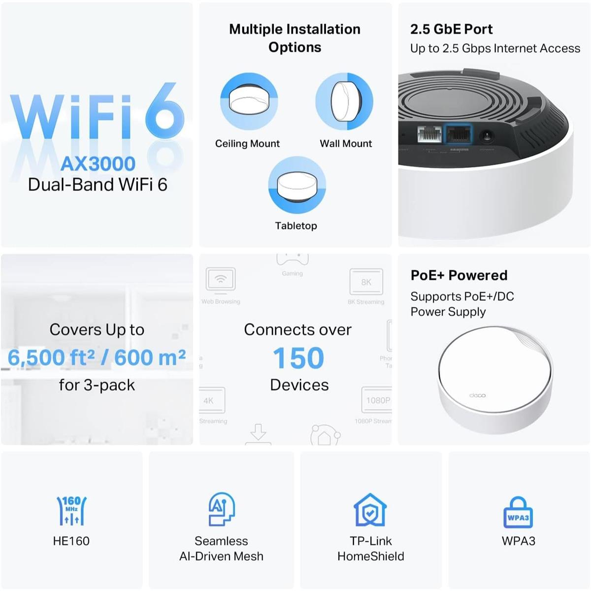 TP-Link Deco X50-PoE (3-Pack) | Mesh System | Price in Pakistan