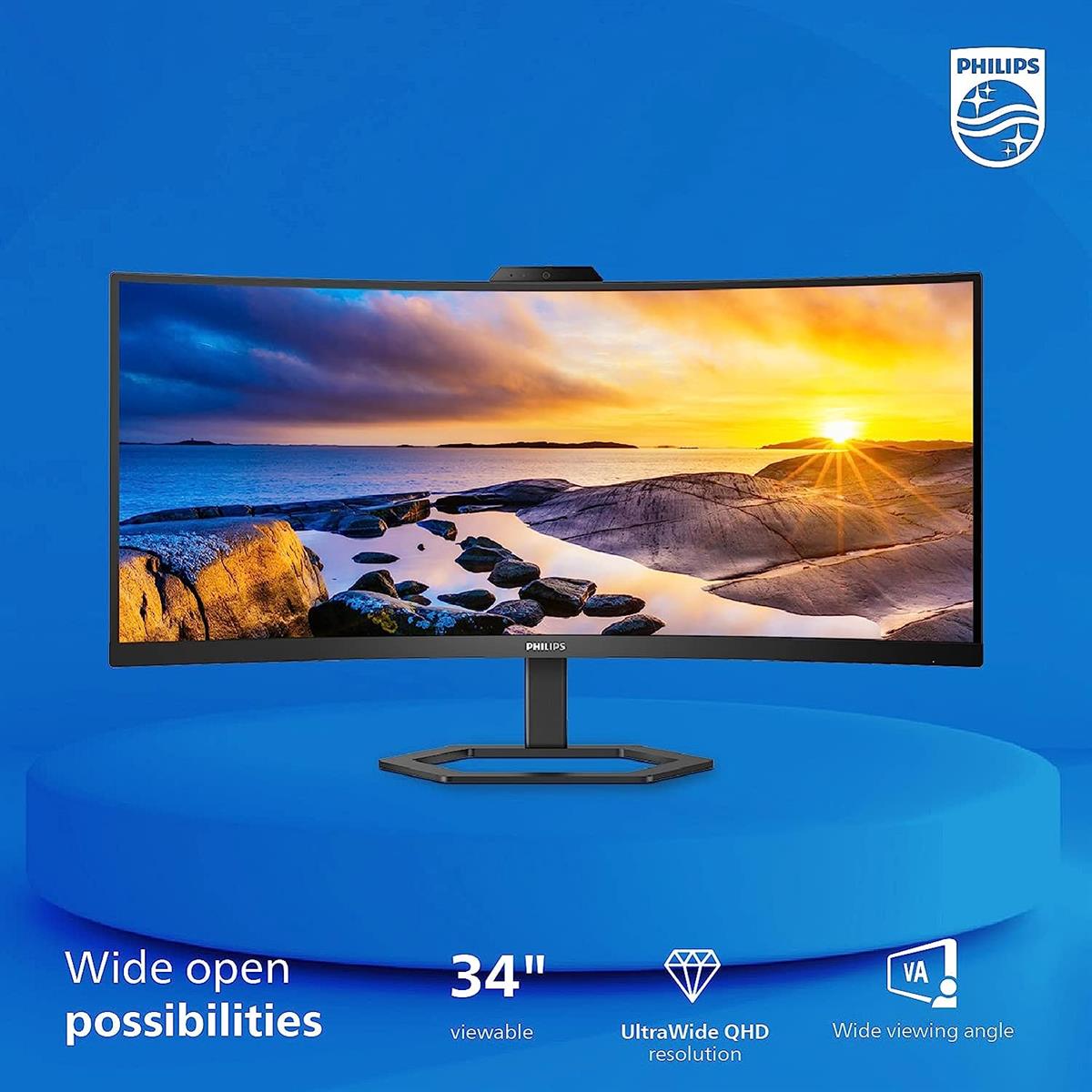 Philips 34E1C5600HE 34" Ultra Wide QHD Curved LCD Monitor Price in ...