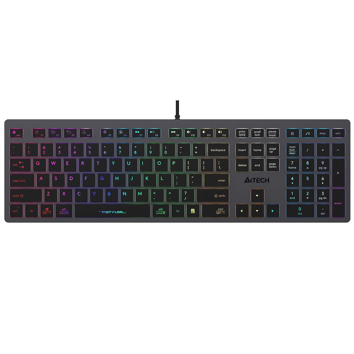 A4tech Fstyler FX60 Scissor Switch Backlit Keyboard - Grey in Pakistan ...