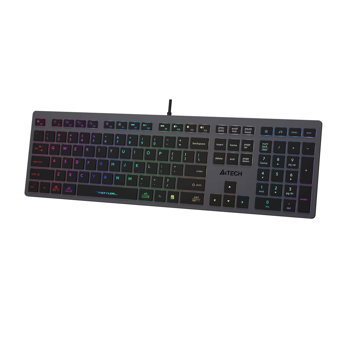 A4tech Fstyler FX60 Scissor Switch Backlit Keyboard - Grey in Pakistan ...