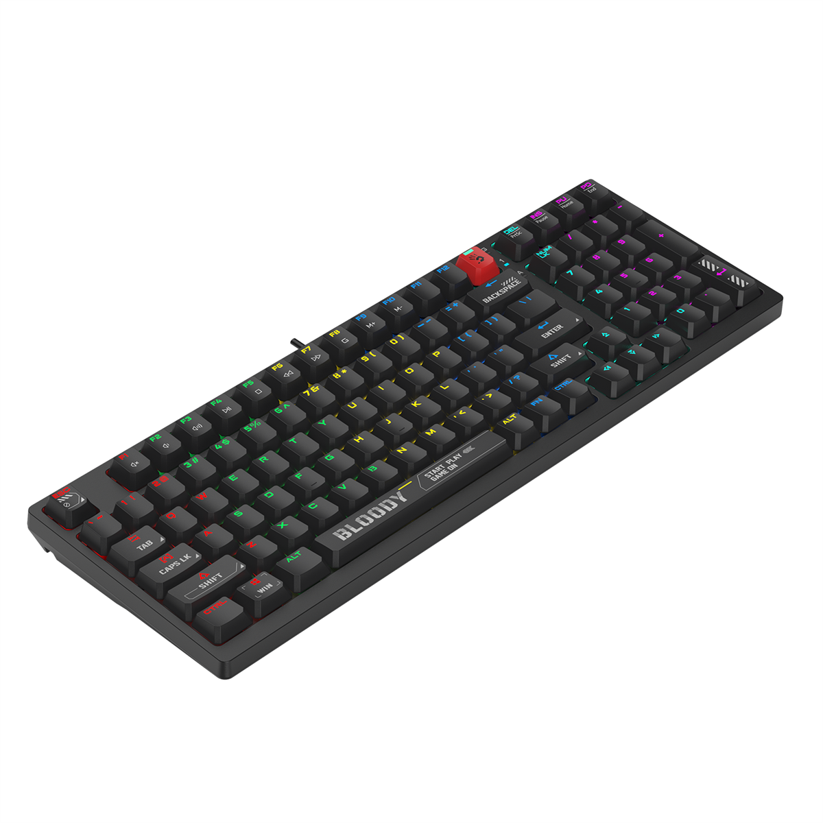A4Tech Bloody S98 BLMS Mechanical Gaming Keyboard - Red Plus Switch - Bloody Black Price in ...