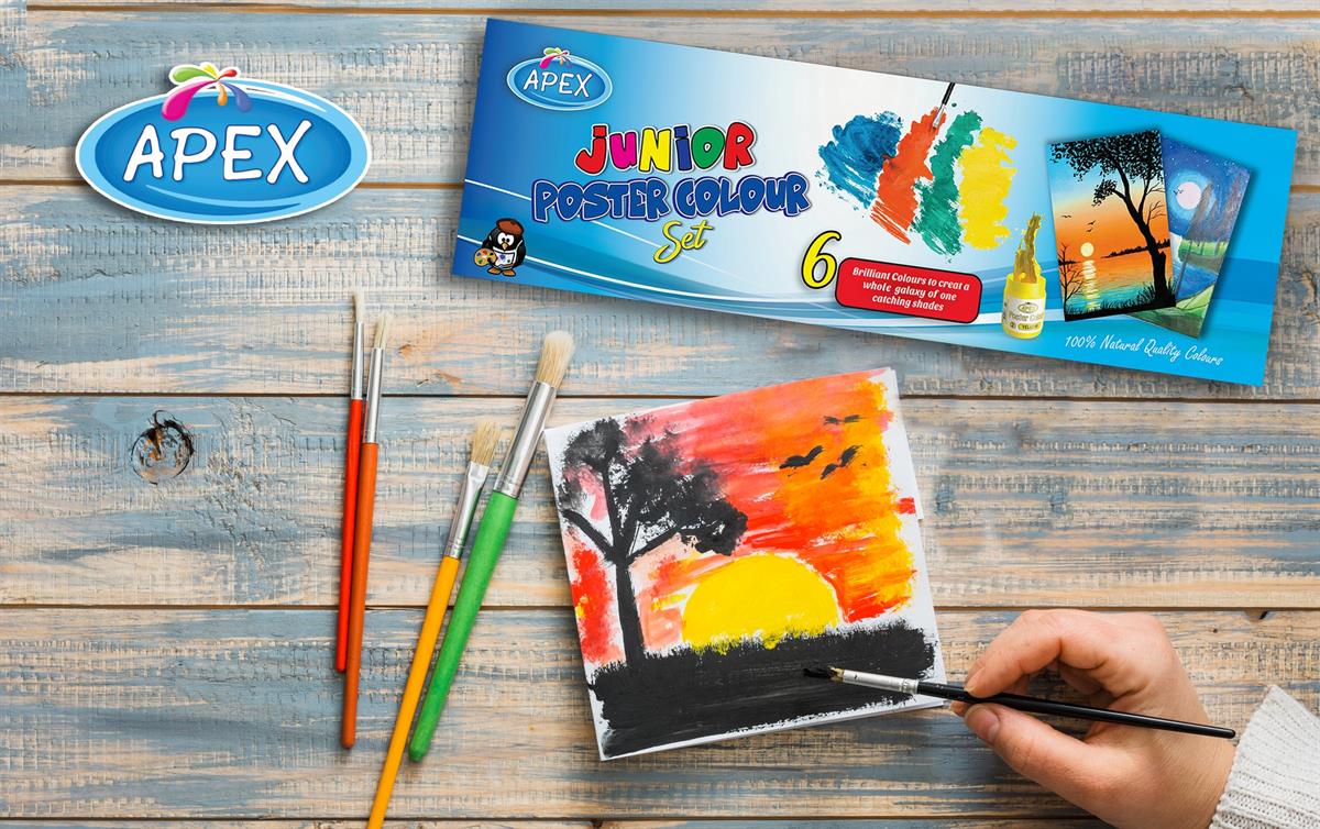 Apex A-606P Junior 6 Poster Colour Set