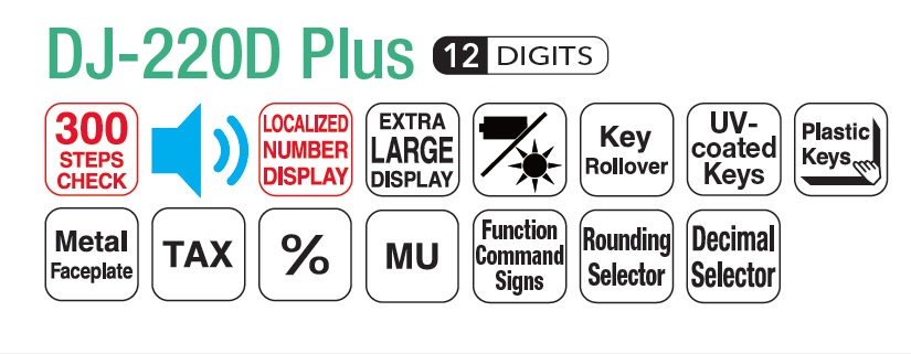 Casio DJ-220D Plus 12-Digits Calculator