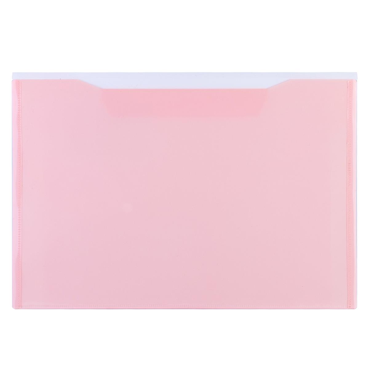 Deli Macaron E5506 2-Pocket Legal Button File Bag