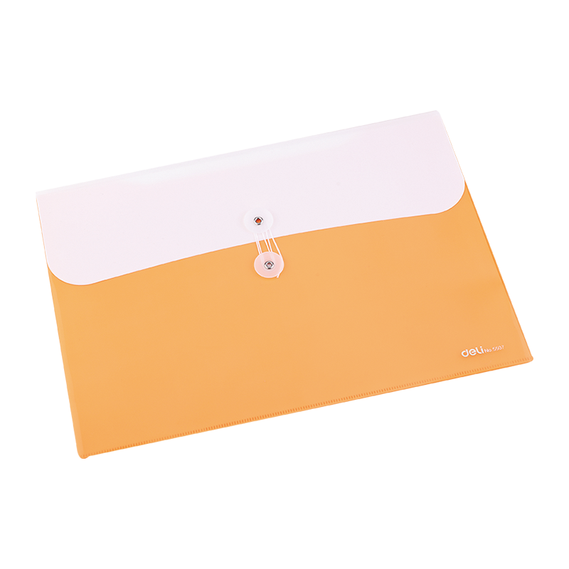 Deli E5507 2-Pocket Legal Button File Bag