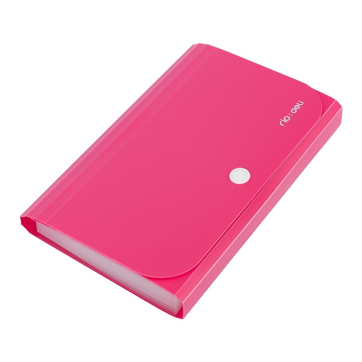 Deli E5561 A6 13 Pockets Expanding File Snap