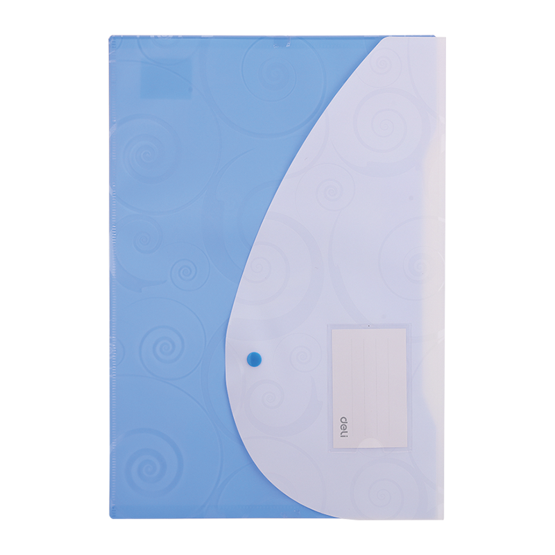 Deli E5664 2-Pocket Deco Legal Button File Bag