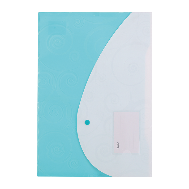 Deli E5664 2-Pocket Deco Legal Button File Bag