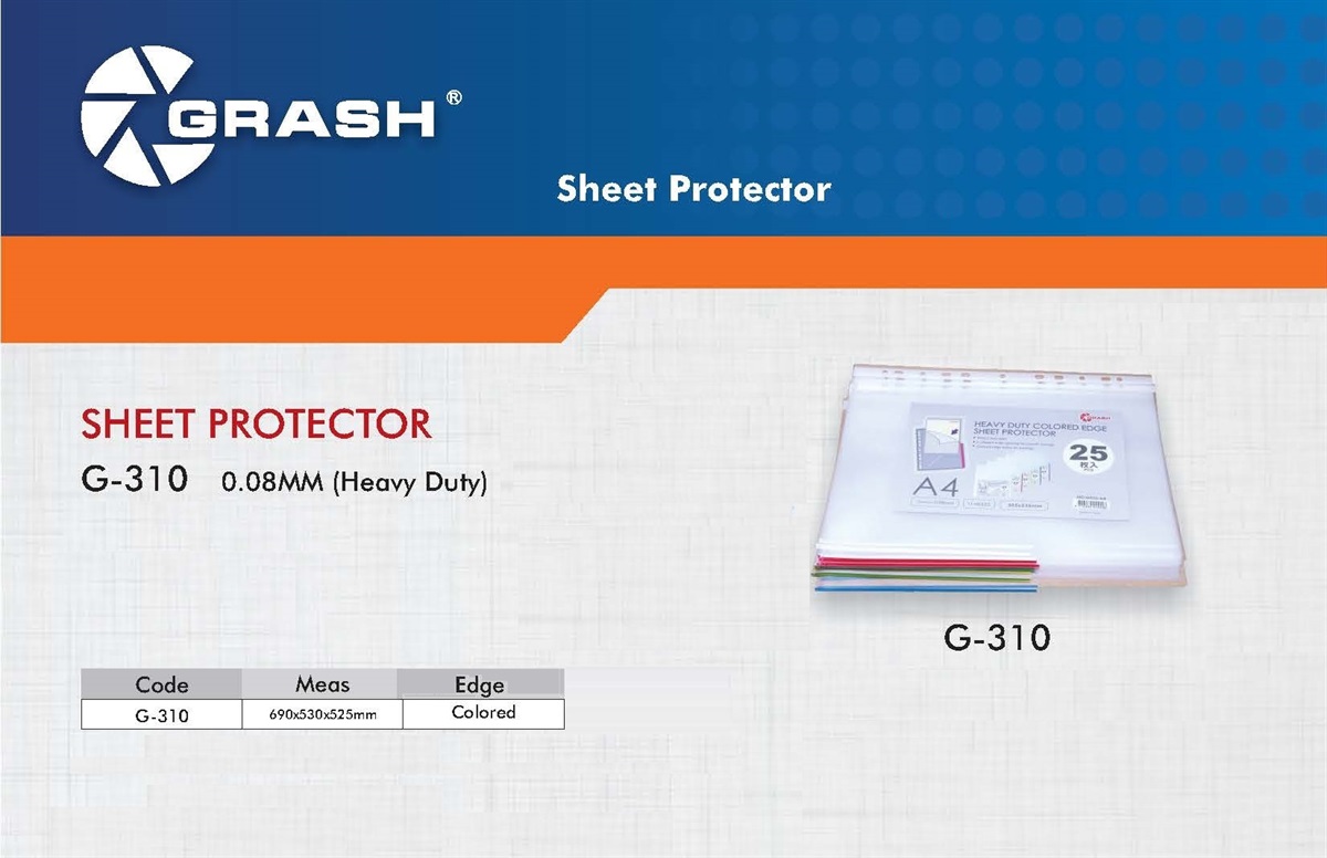 Grash G-310 A4 Protector Sheets Pack Of 25