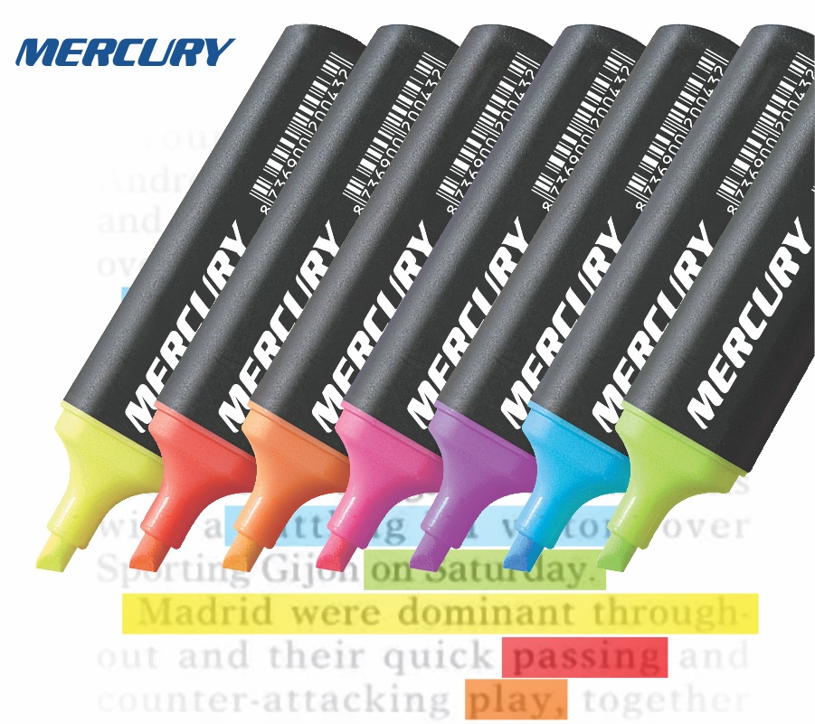 Mercury Text Marker Highlighter Flat-Tip