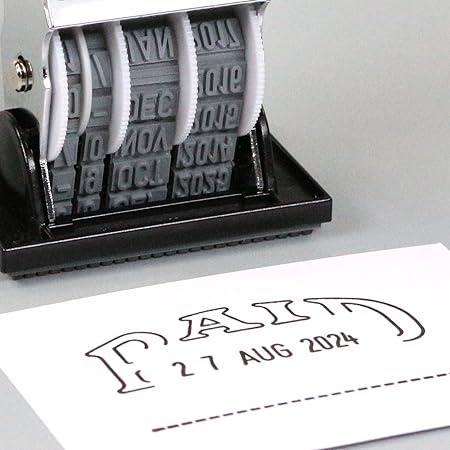 Shiny S-68 PAID Stamp with Adjustable Date