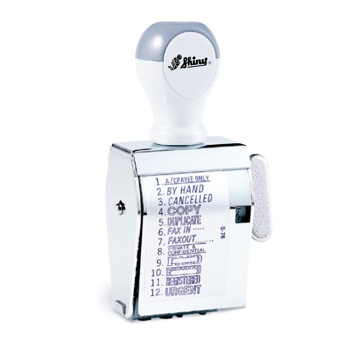 Shiny S-76 Dial-A-Phrase 12-in-1 Large Manual Stamp