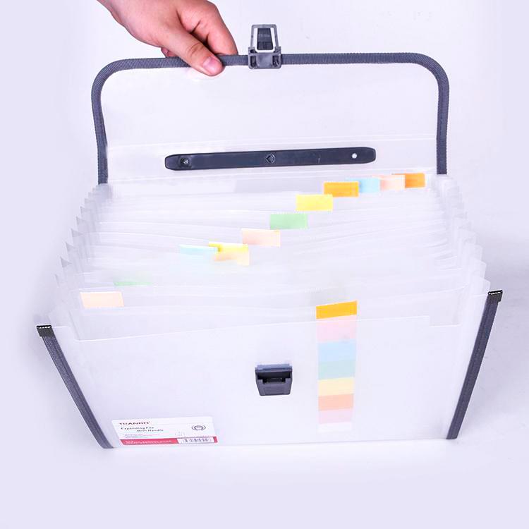 Tranbo EF12B FC 13 Pockets Expanding File with Handle