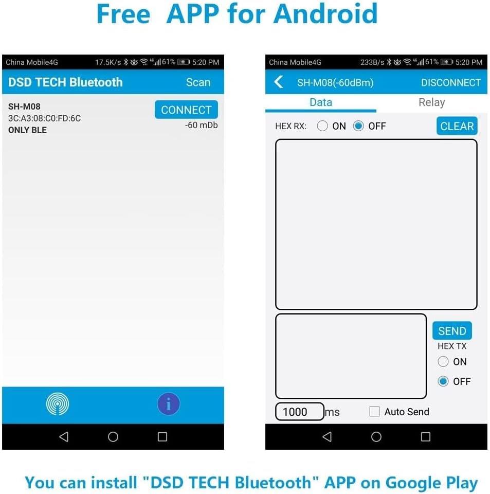 DSD TECH HM-10 Bluetooth 4.0 BLE iBeacon UART Module with 4PIN Base ...