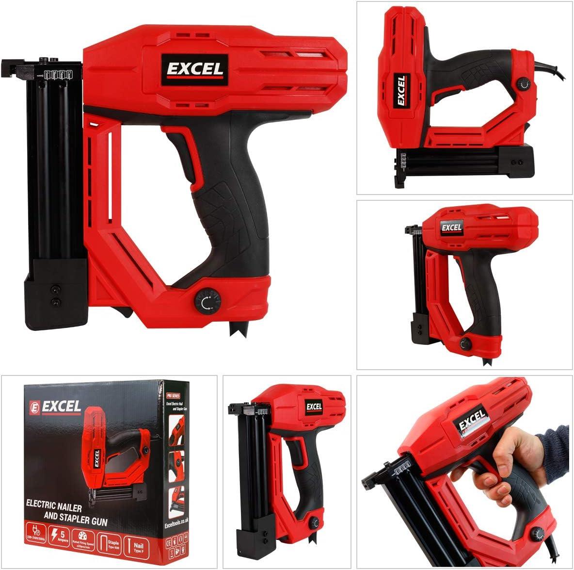 Excel Electric Stapler Nail Gun 2-in-1 Nailer 15-32mm 18 Gauge in ...