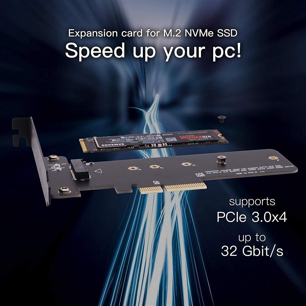 EZDIY-FAB PCI Express M.2 SSD NGFF PCIe Card to PCIe 4.0 x4 M2 Adapter ...