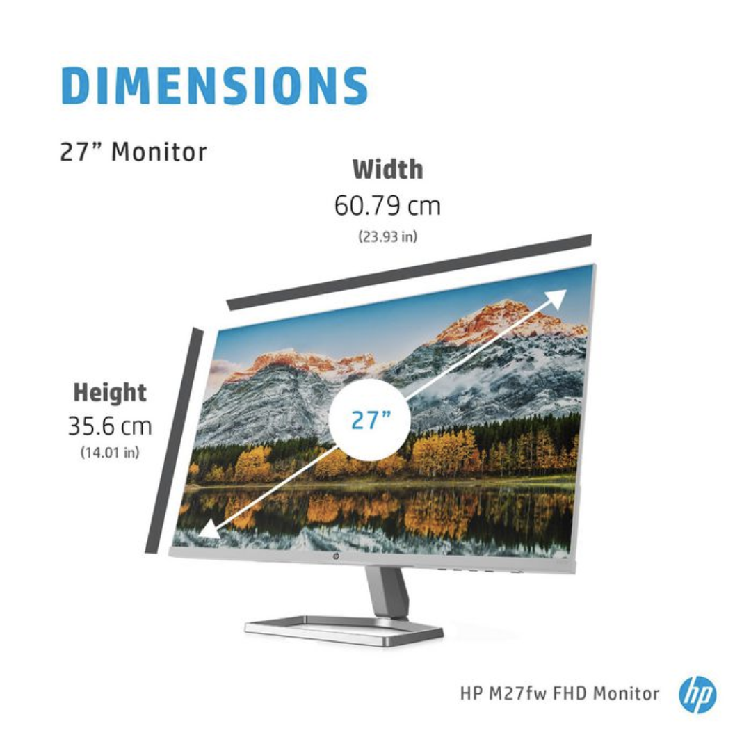 HP M27fw 27 Inches FHD IPS Monitor, 75Hz, Slim Design, AMD FreeSync ...