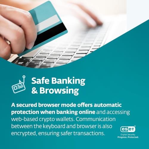 ESET Home Security Essential for Windows, Mac OS and Android - 1, 3 and 5 user - 1 year