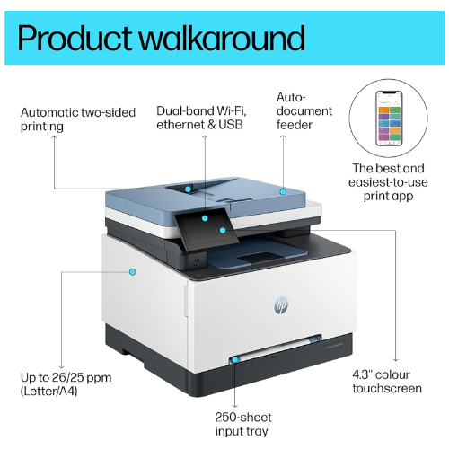 HP Color LaserJet Pro MFP 3303fdw - Wireless, Print, Scan, Copy, Fax ...