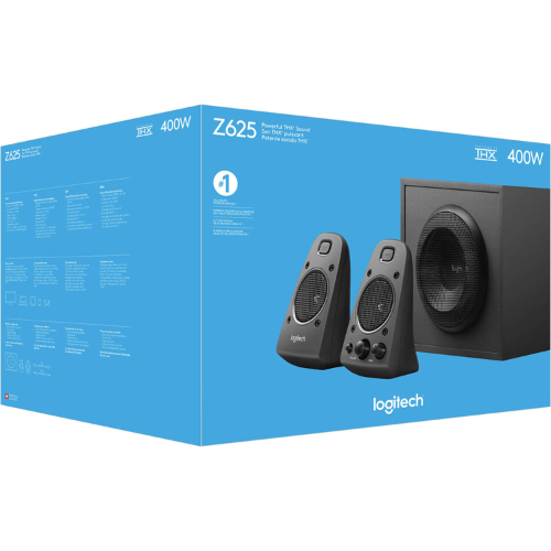Logitech 400Watts Z625 Speaker System with Subwoofer and optical input ...