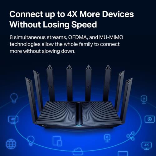 TP-Link Archer AX90 AX6600 Tri-Band WiFi 6 Router , 8-Stream Gigabit ...