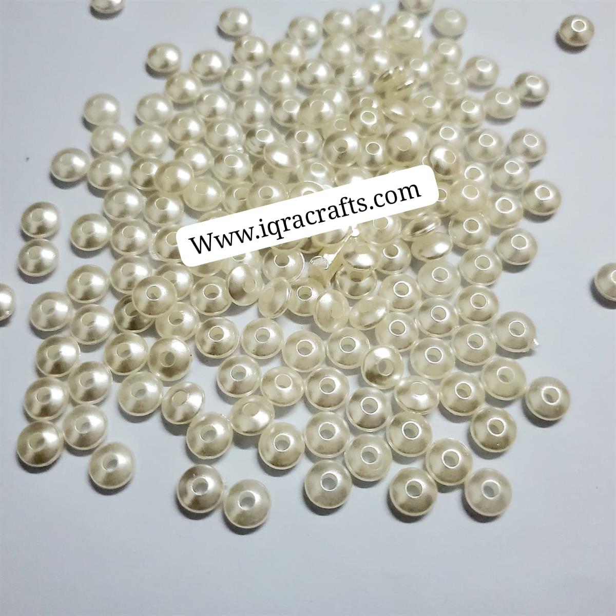 10 gm Off white Ring Beads With Holes Plastic For Making Crafts DIY 8mm in Pakistan for Rs. 149. ...