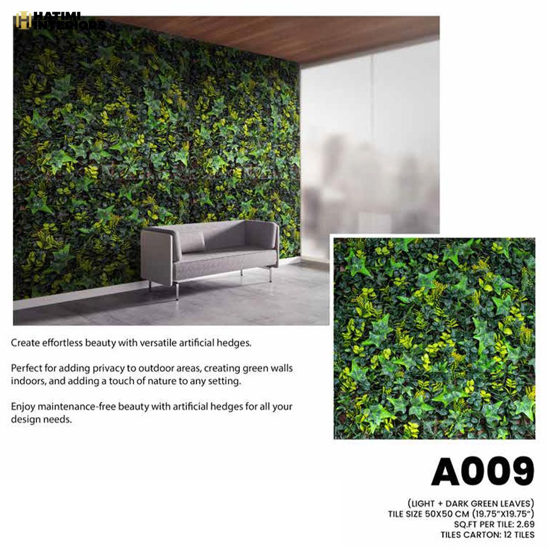 Wall Design Ideas With Artificial Grass Tiles - Hatimi Interiors