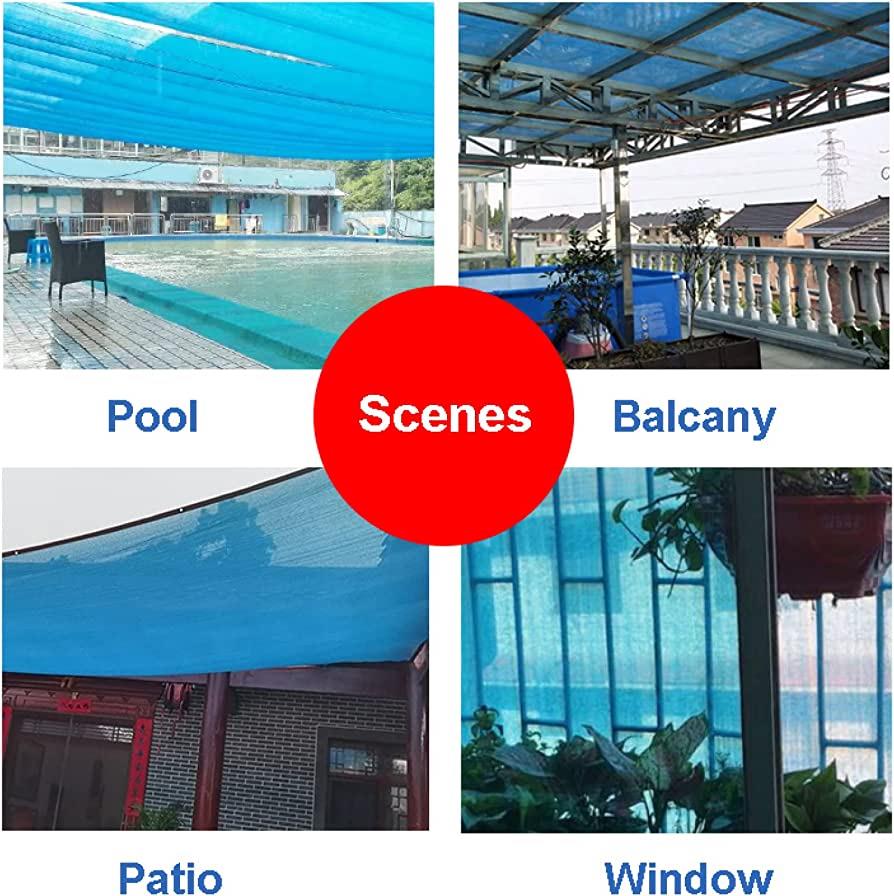 Blue Shade Net, High quality, SIZE (15 ft X 40 ft),Shading Rate 90%-95% ...