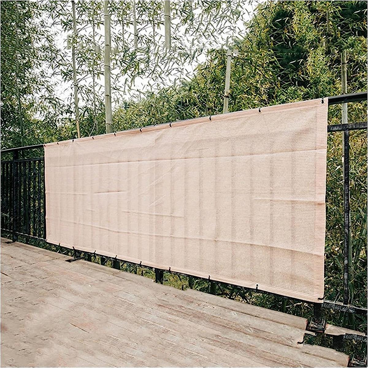 Beige color Sun shade net ,high quality, with hooks on every 3 feet ...