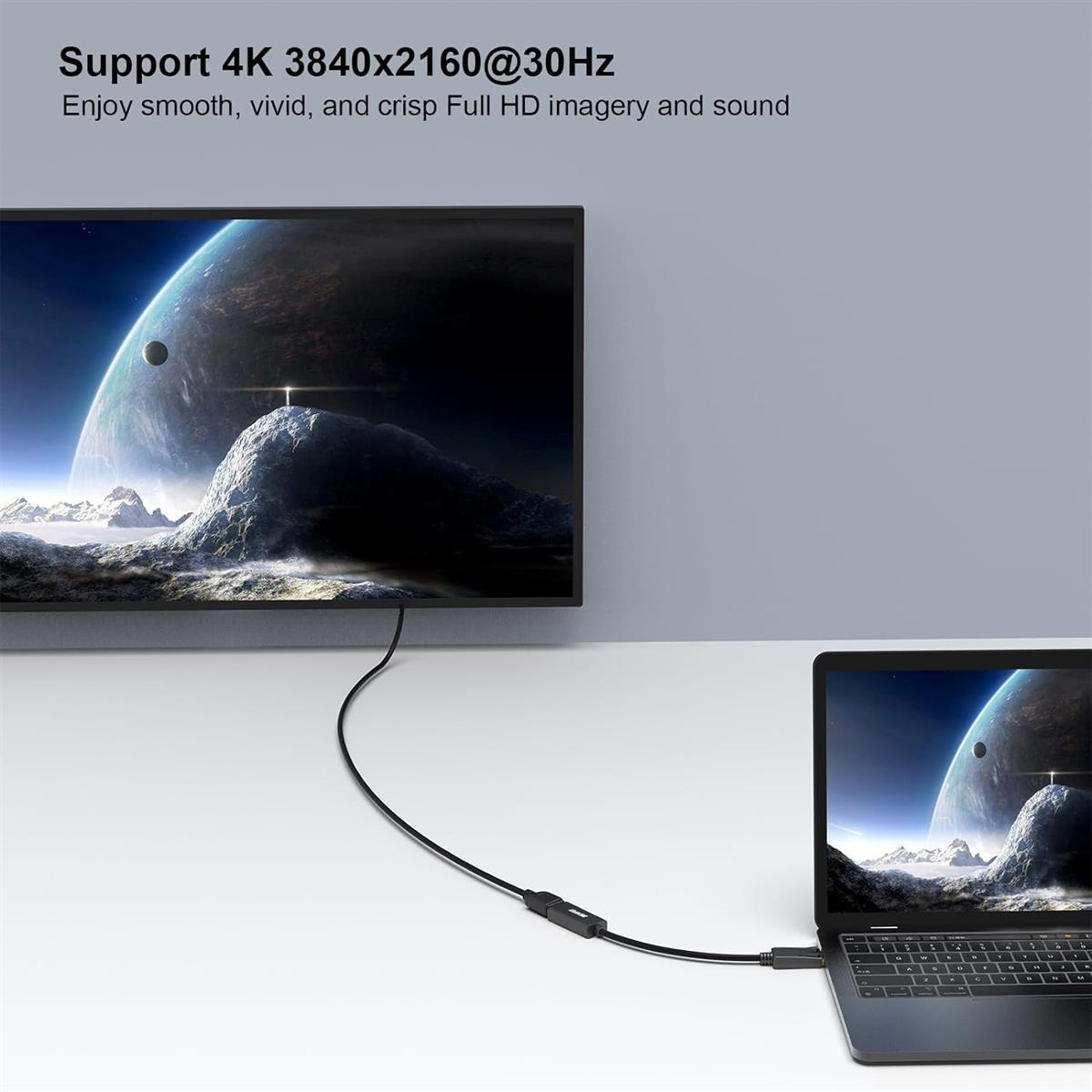 BENFEI 4K DisplayPort to HDMI Adapter, Uni-Directional DP 1.2 Computer ...
