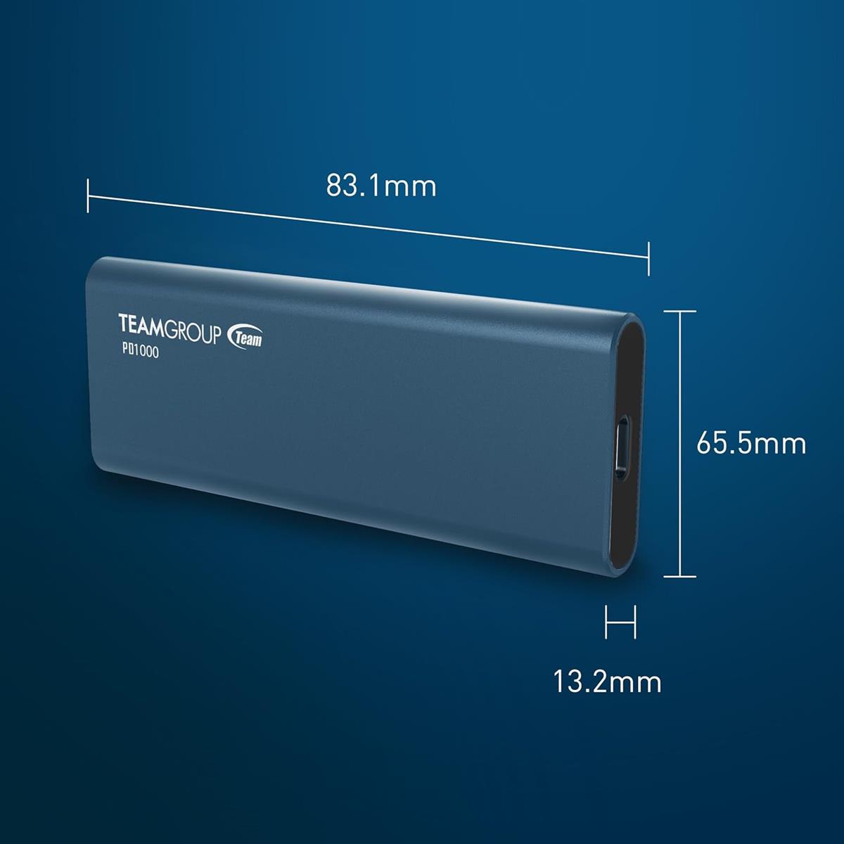 TEAMGROUP PD1000 512GB Aluminum Portable External Solid State Drive SSD ...